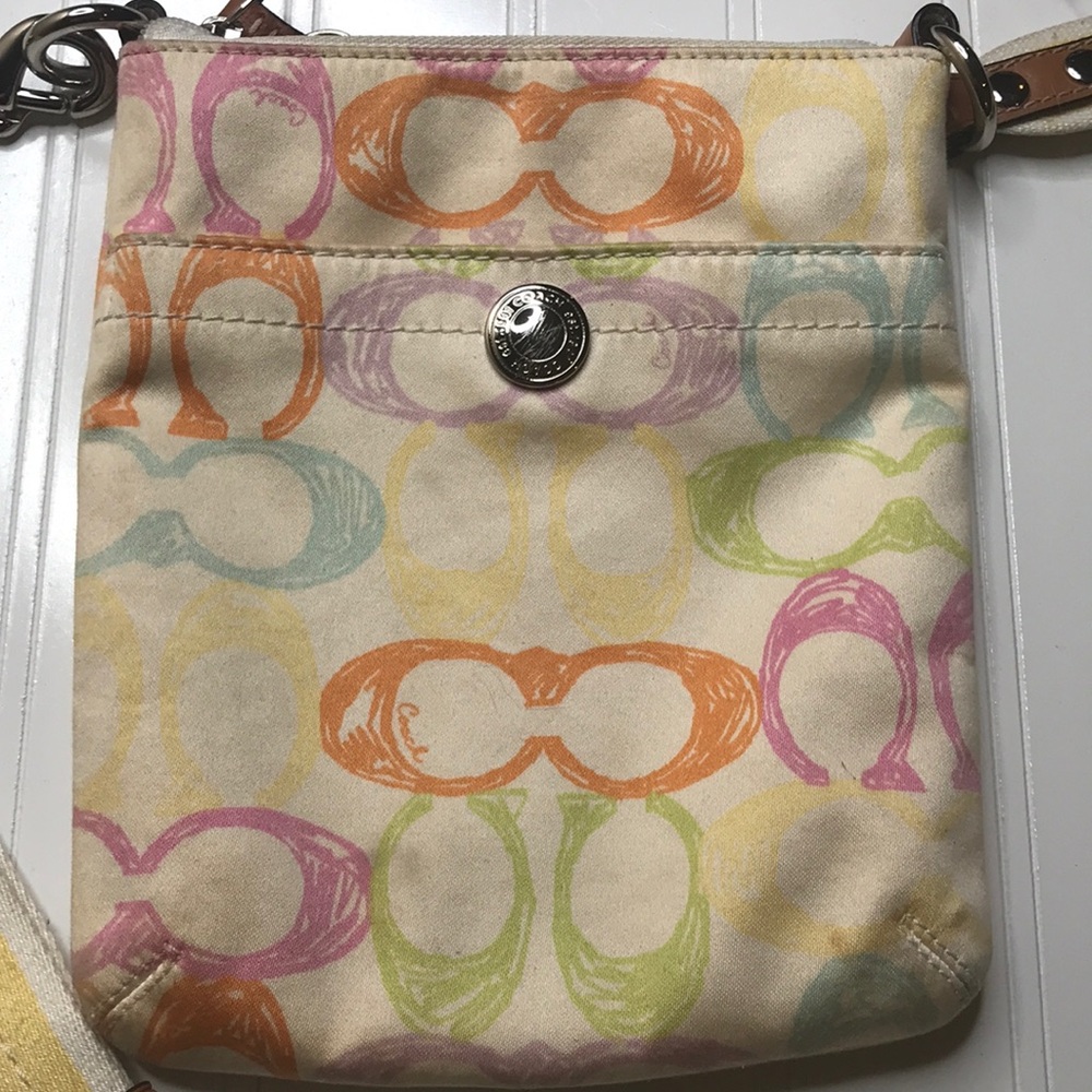 *Coach Small Pastel Logo Crossbody Bag - Gem